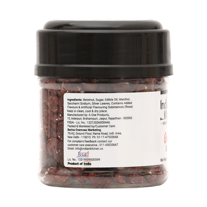Indian Kitchen Gulab Supari 75g - Sweet Rose-Flavored Betel Nuts