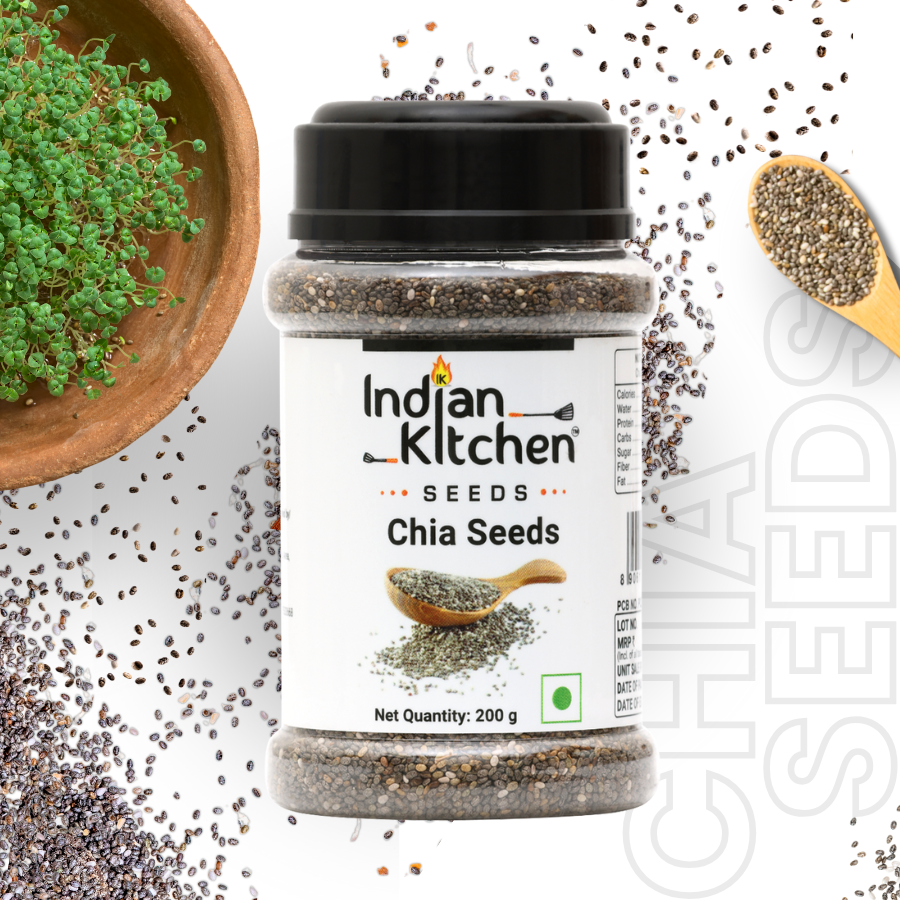 Indian Kitchen Chia Seed 200g - Premium Quality Chia Seeds